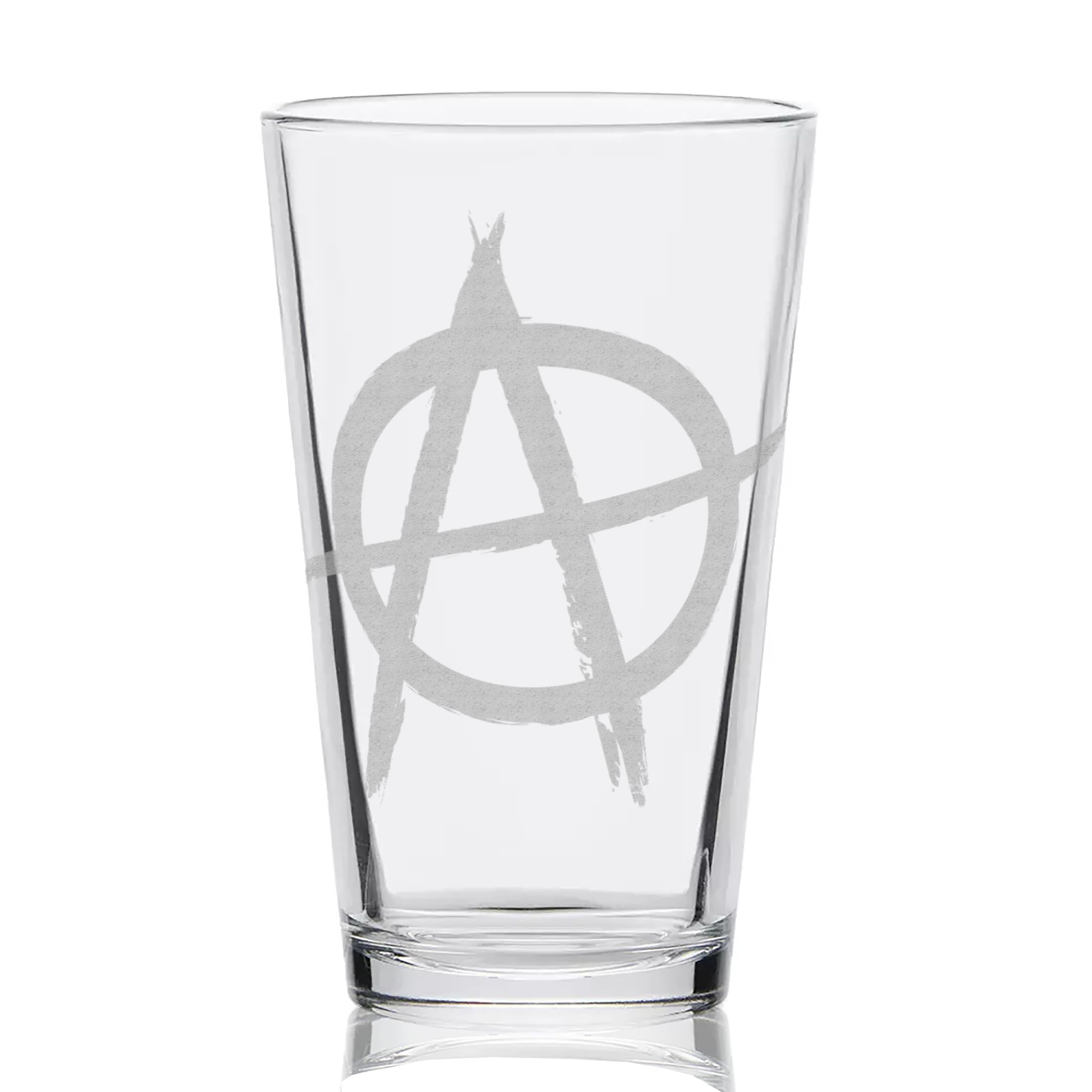 Snapklik.com : ANARCHY SYMBOL Engraved Pint Beer Glass Great Gift Idea