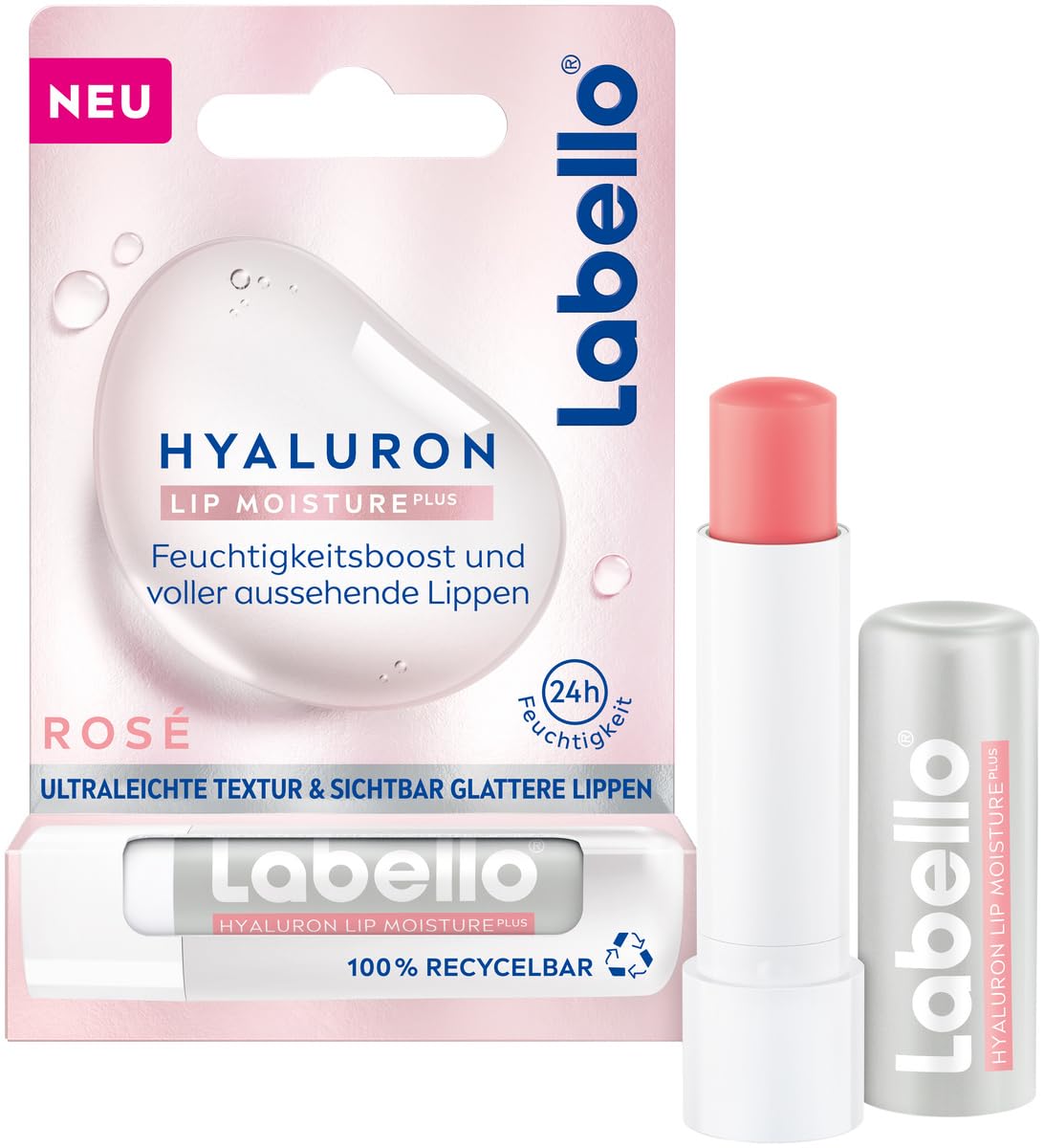 Labello Lippenpflegestift mit Hyaluronsäure für 24h Feuchtigkeit ...