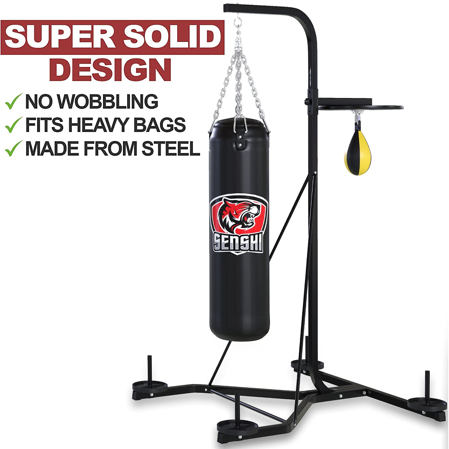 Senshi Japan 𝗛𝗘𝗔𝗩𝗬 𝗗𝗨𝗧𝗬 XXL Heavy Punch Bag Frame & Speed Ball Stand ...