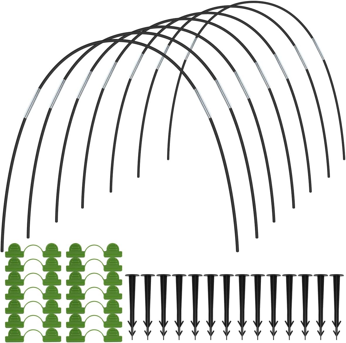 Gatphy 63Pcs Greenhouse Hoops for Raised Beds, Garden Hoops Grow Tunnel ...