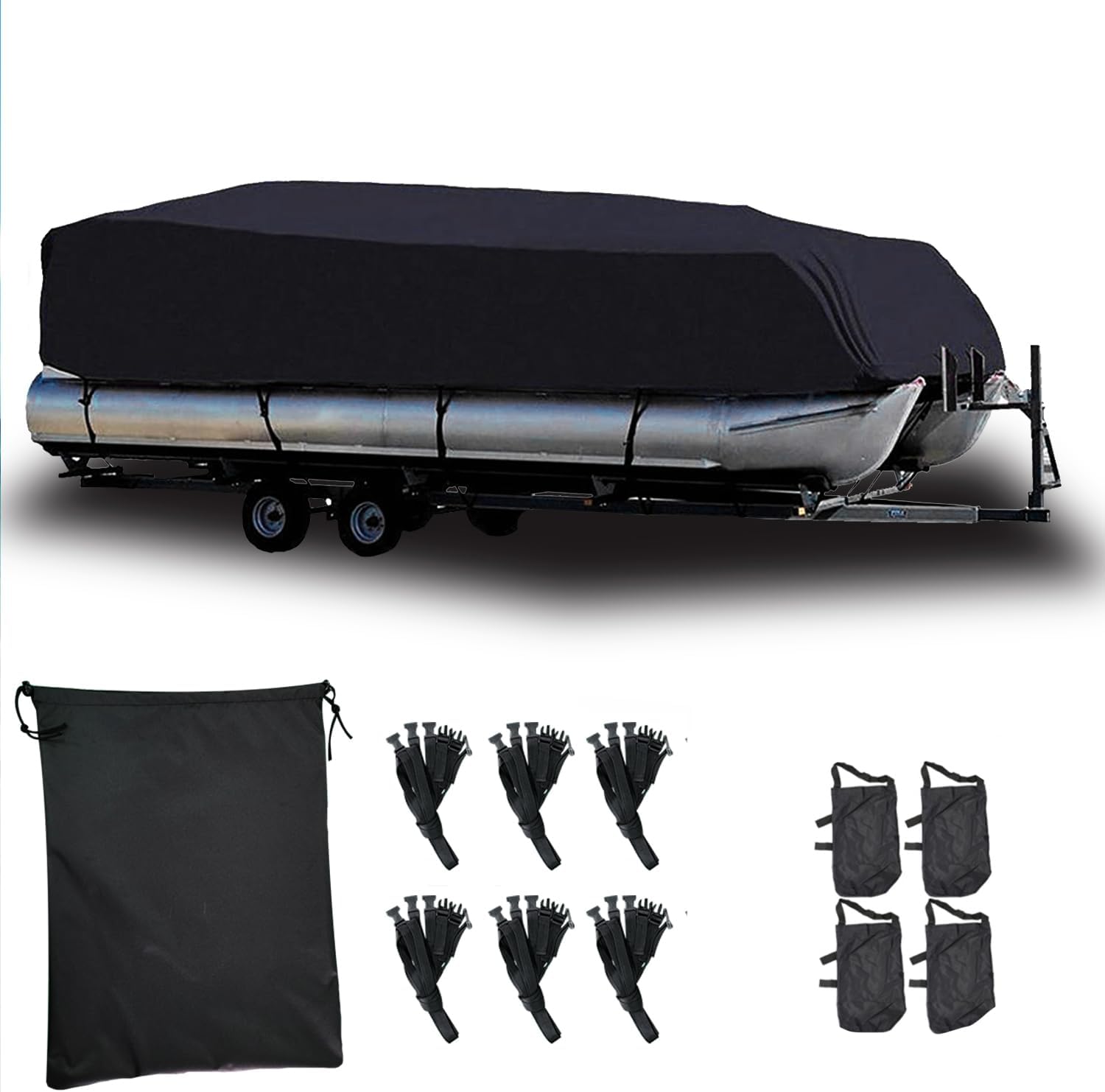 Amazon.com: 600D Waterproof PU Pontoon Boat Covers Coating Marine Grade ...