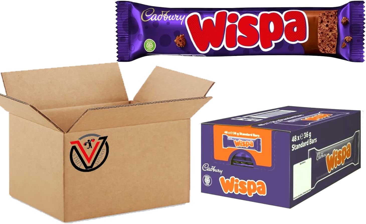 Cadbury Wispa Chocolate Bar, Velvety Bubbly Texture, 36 g (Box of 48 ...
