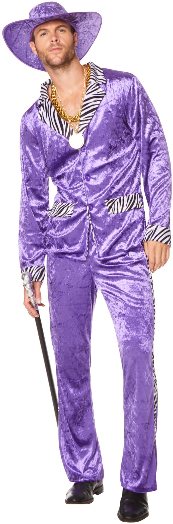 Amazon.com: 80s Purple Pimp Suit Men's Costume Medium 38-40 : Clothing ...