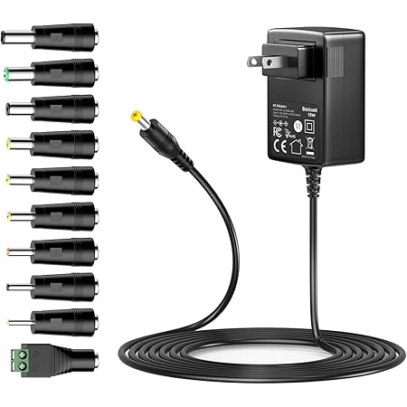 Amazon.com: Basicvolt Universal Power Supply 9V 2A AC Adapter 100-240V ...