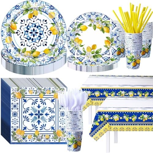 Amazon.com: Capri Lemon Party Decorations - 60 Pcs Amalfi Coast ...