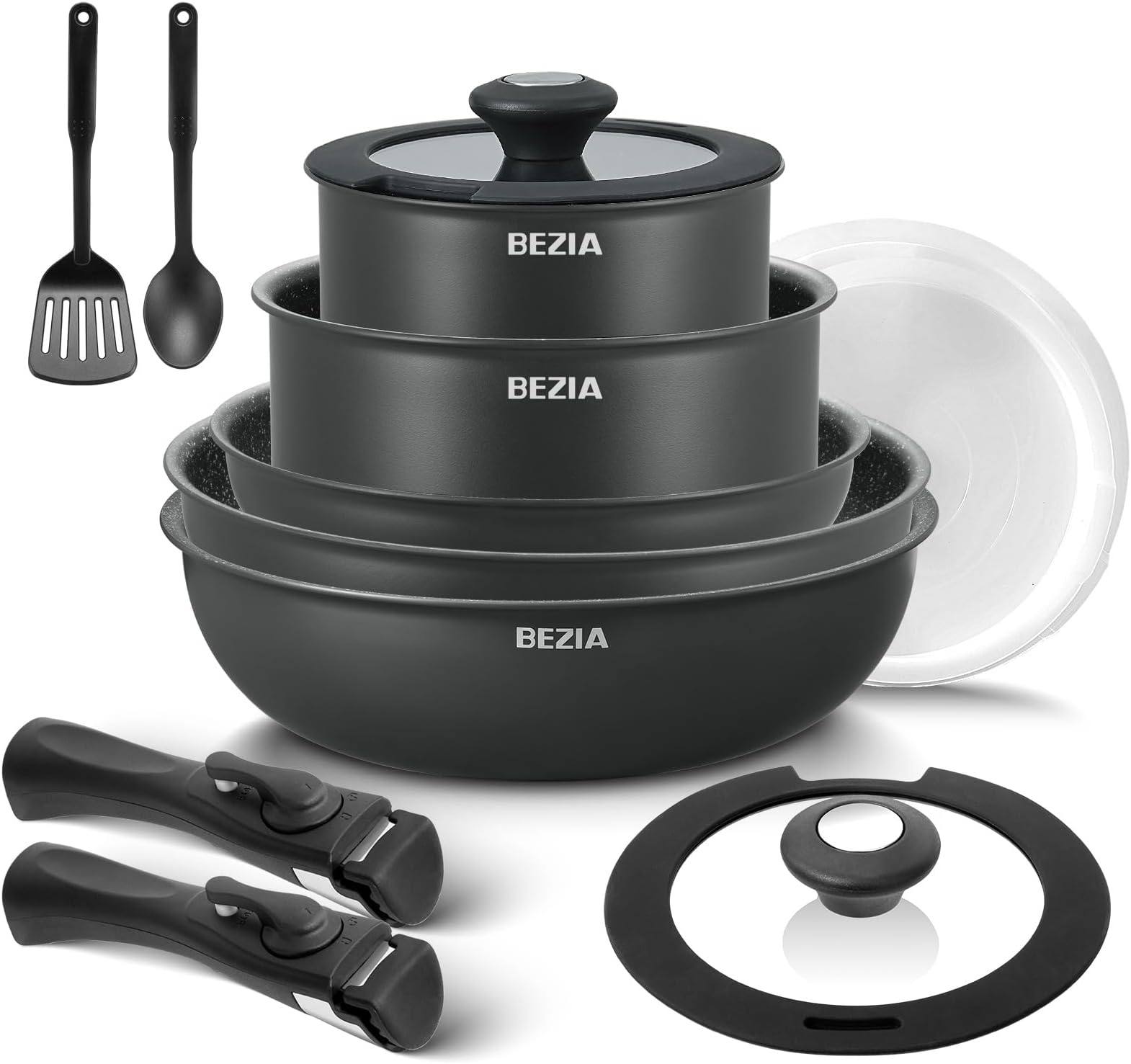 Gotham Steel Stackmaster Pots Stackable 10 Piece Cookware Set Ultra ...