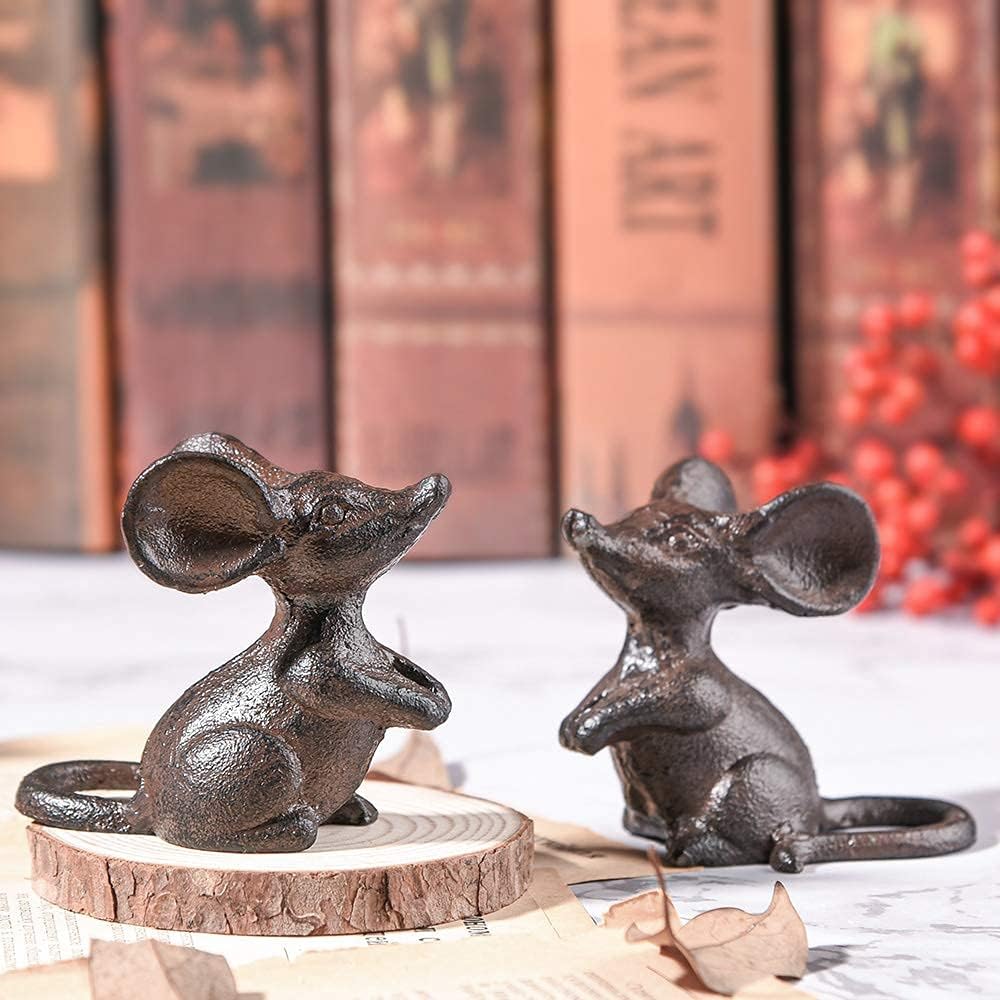 Amazon.com: Creative Co-op 5'' Shabby Chic Rustic Cast Iron Mouse Home ...
