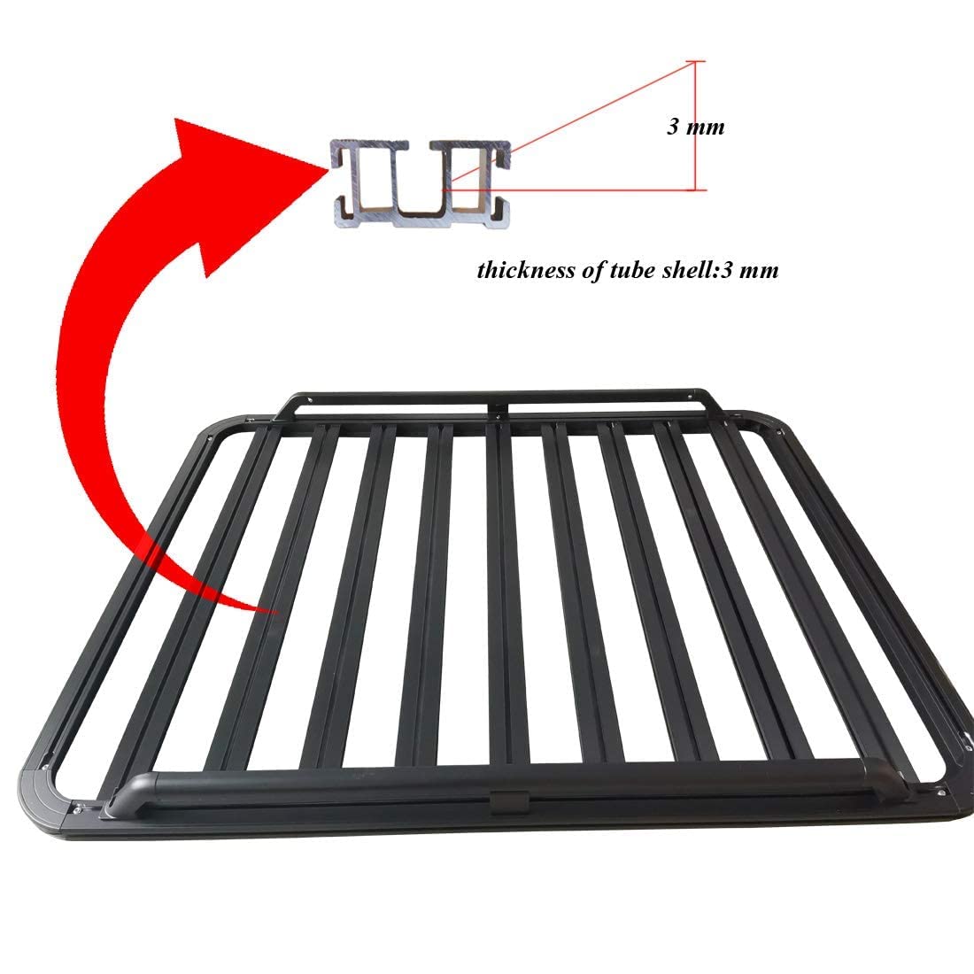 Snapklik.com : Heavy Duty Hard Top Cargo Basket Roof Rack For 2018 2019 ...