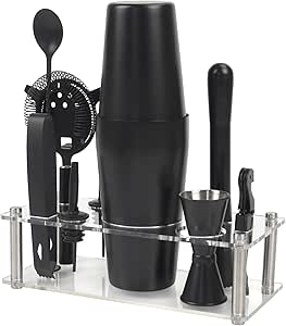 Amazon.com: VG Cocktail Shaker Set Boston Bartender Kit with Stand, Stainless Steel Bar Set ...