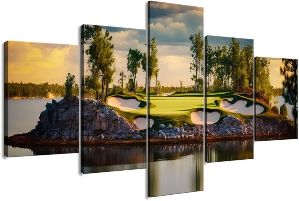 Amazon.com: Augusta Golf Course Wall Art for Living Room Bedroom ...