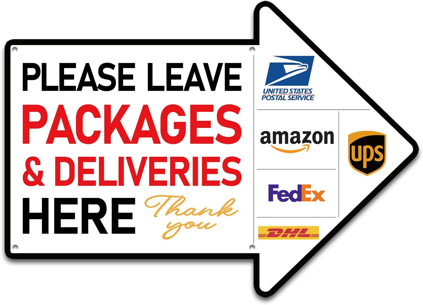Amazon.com : PETCEE Package Delivery Sign Please Leave Packages and ...