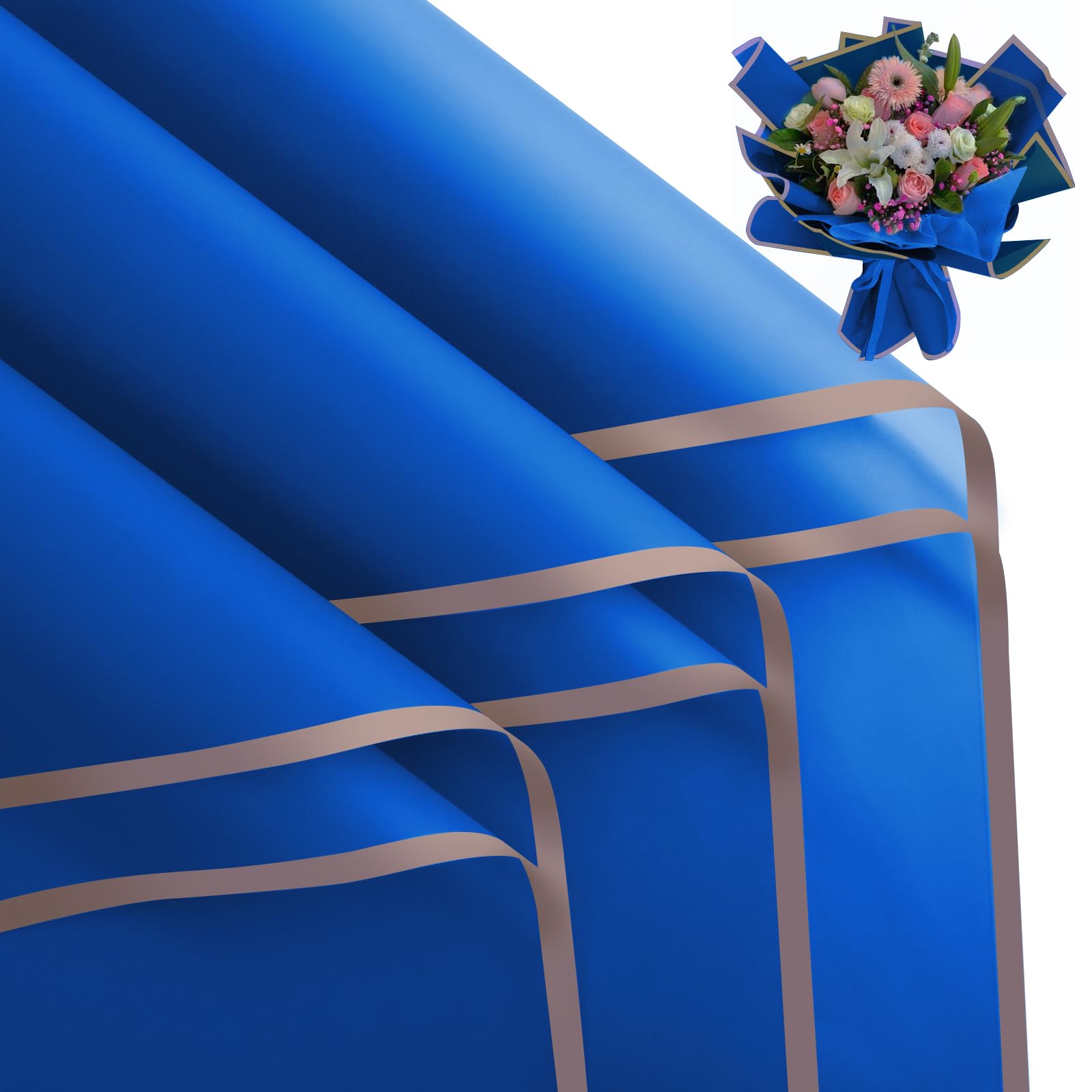 Amazon.com: FUHITIM 20 Sheets Flower Wrapping Paper - Waterproof Floral ...