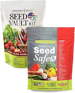 Amazon.com : Survival Seed Vault Kit - 70 Heirloom Vegetable Seed ...