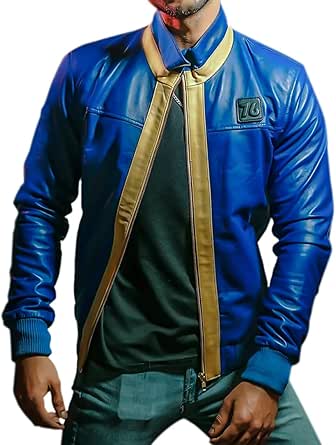 Vault Fallout 76 Jacket, Fallout 76 Blue Faux Leather Jacket, fallout ...