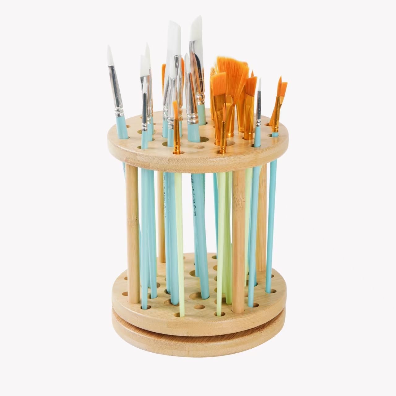 Amazon.com: Foraineam 2 Pack Rotating Paint Brush Holder 53 Holes ...