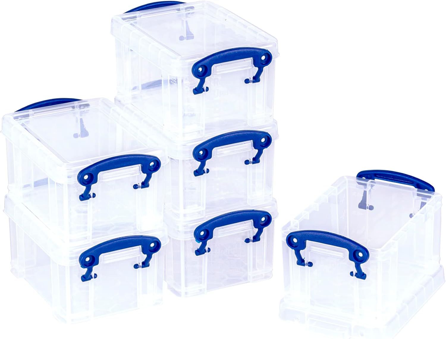 Really Useful Box 0.3 Litre Plastic Storage Box Clear (Pack of 6 ...