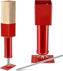 Amazon.com: Lasnten 2 Pcs 4" x 4" Screw Jack Post 14.5" - 18.5" Height ...