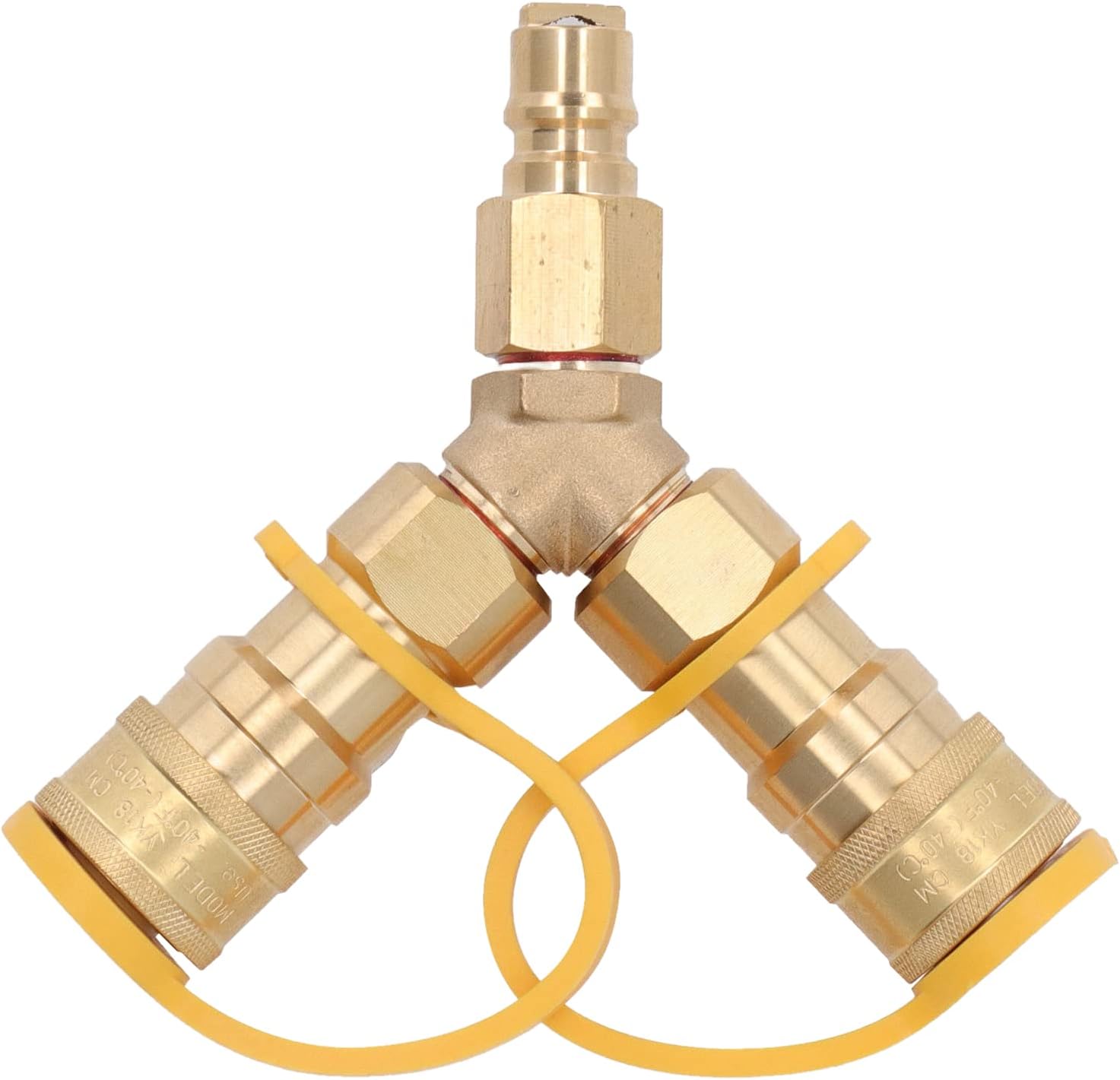 3/8" Gas Y Splitter, Quick Connect Disconnect Adapter, Y Type Gas ...