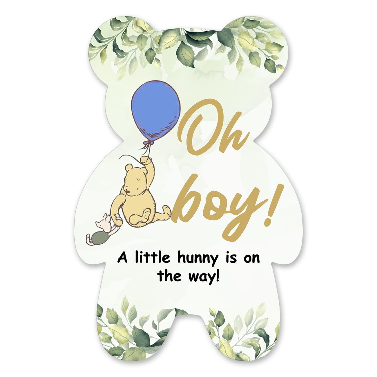 Amazon.com : brayqu Winnie the Pooh Boy Baby Shower Invitations Oh Boy ...