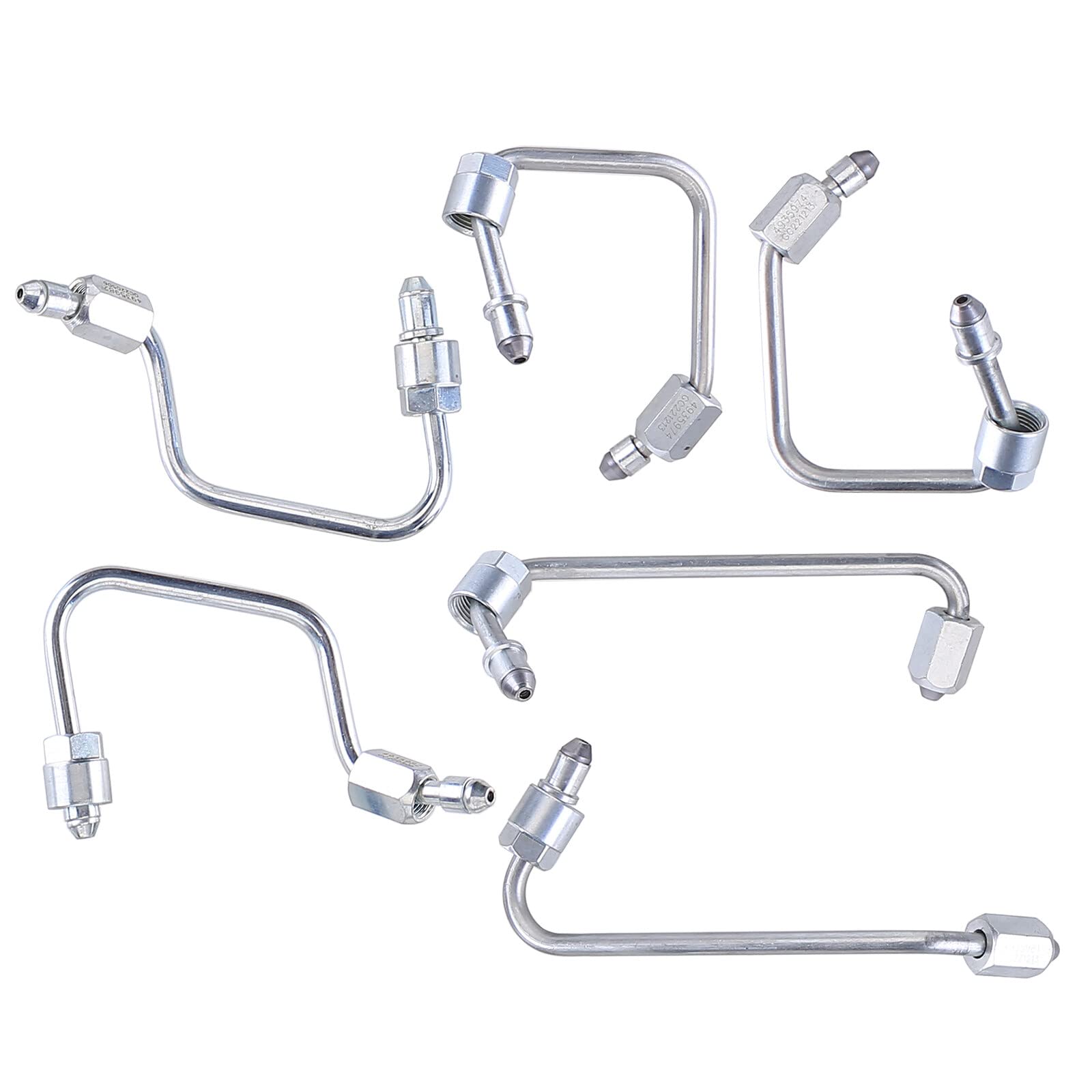 6PCS Fuel Injection Lines Engine Fuel Injector Feed Line Compatible ...