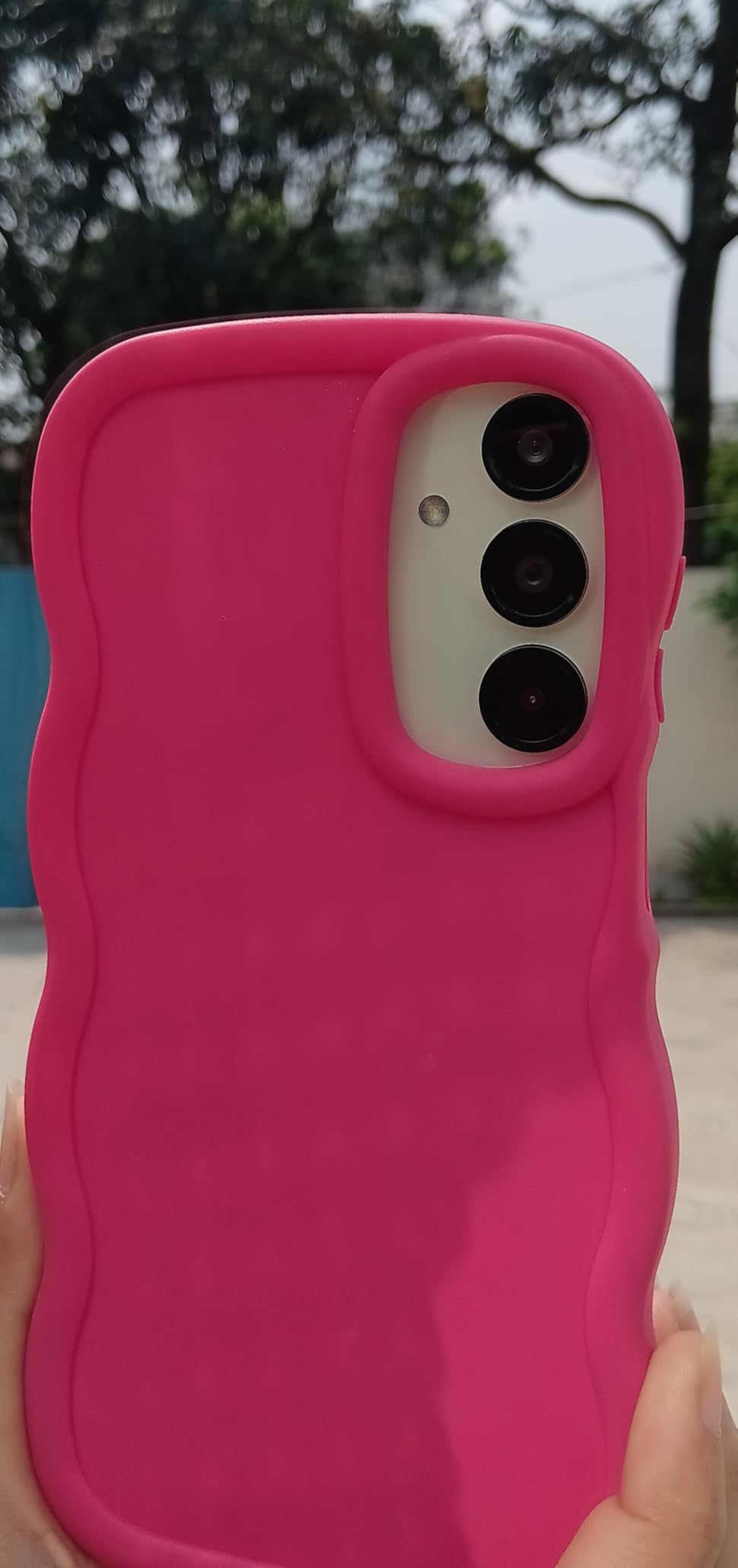 KC Back Cover for Samsung Galaxy A16 5G - 3D Big Wave Shape Shockproof Bumper Soft Silicone Case ...