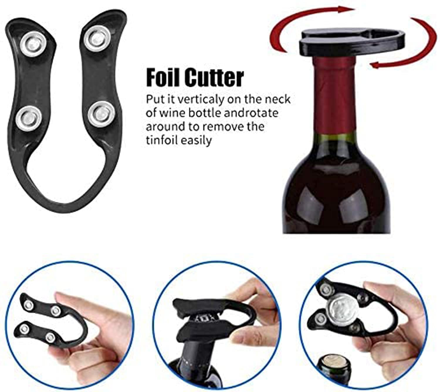 Wine Opener Set, 8 Pieces Manual Red Wine Bottle Opener with Classic ...