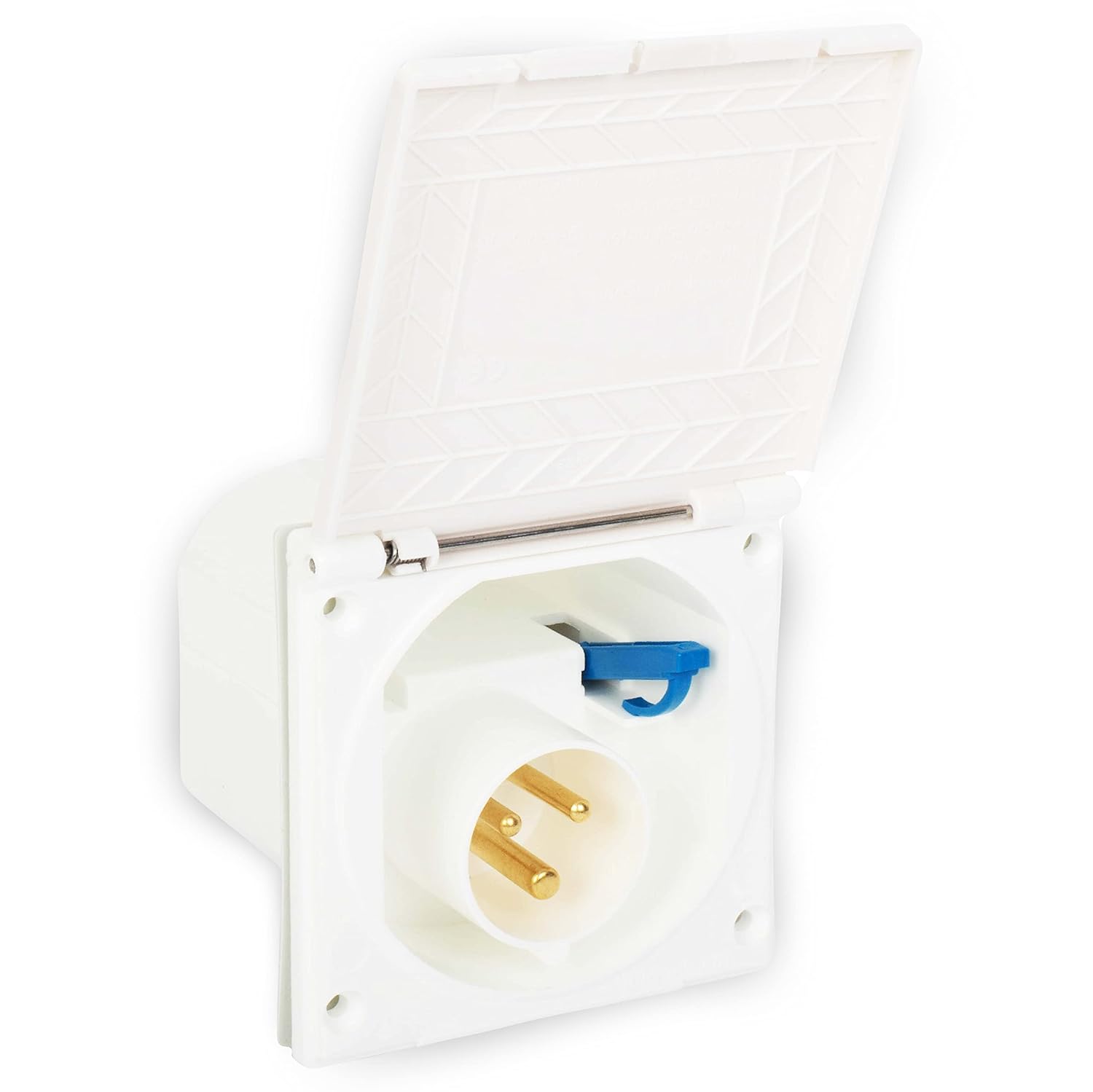 GADLANE 240V Mains Flush Fit Socket - Splashproof 16 Amp Caravan Hook ...