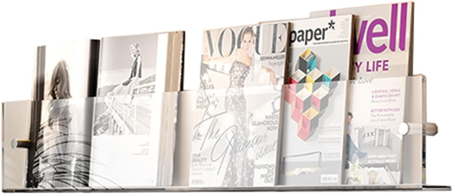 Amazon.com: Brochure Holder Wall Mount Acrylic Plastic Magazine Holder ...