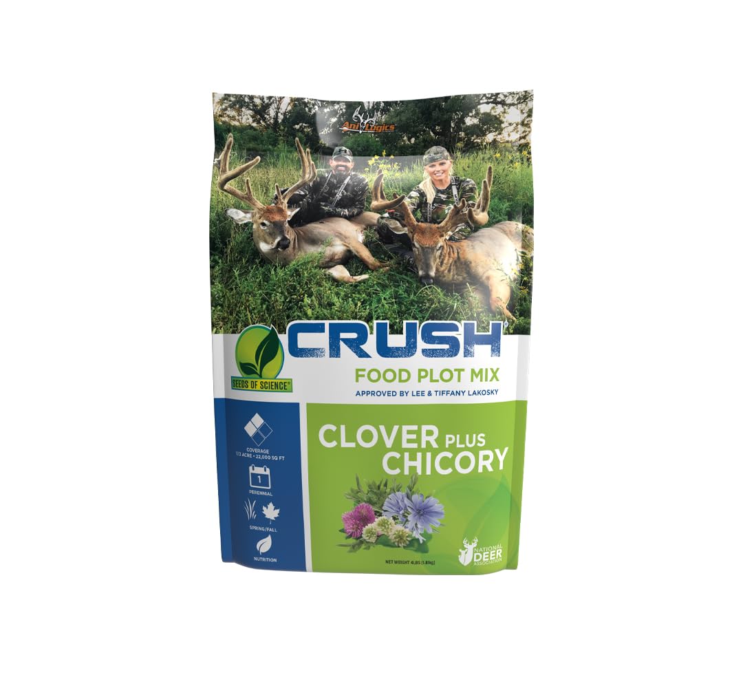 Amazon.com: Crush Seeds of Science Food Plot Seed - Clover Plus Chicory ...