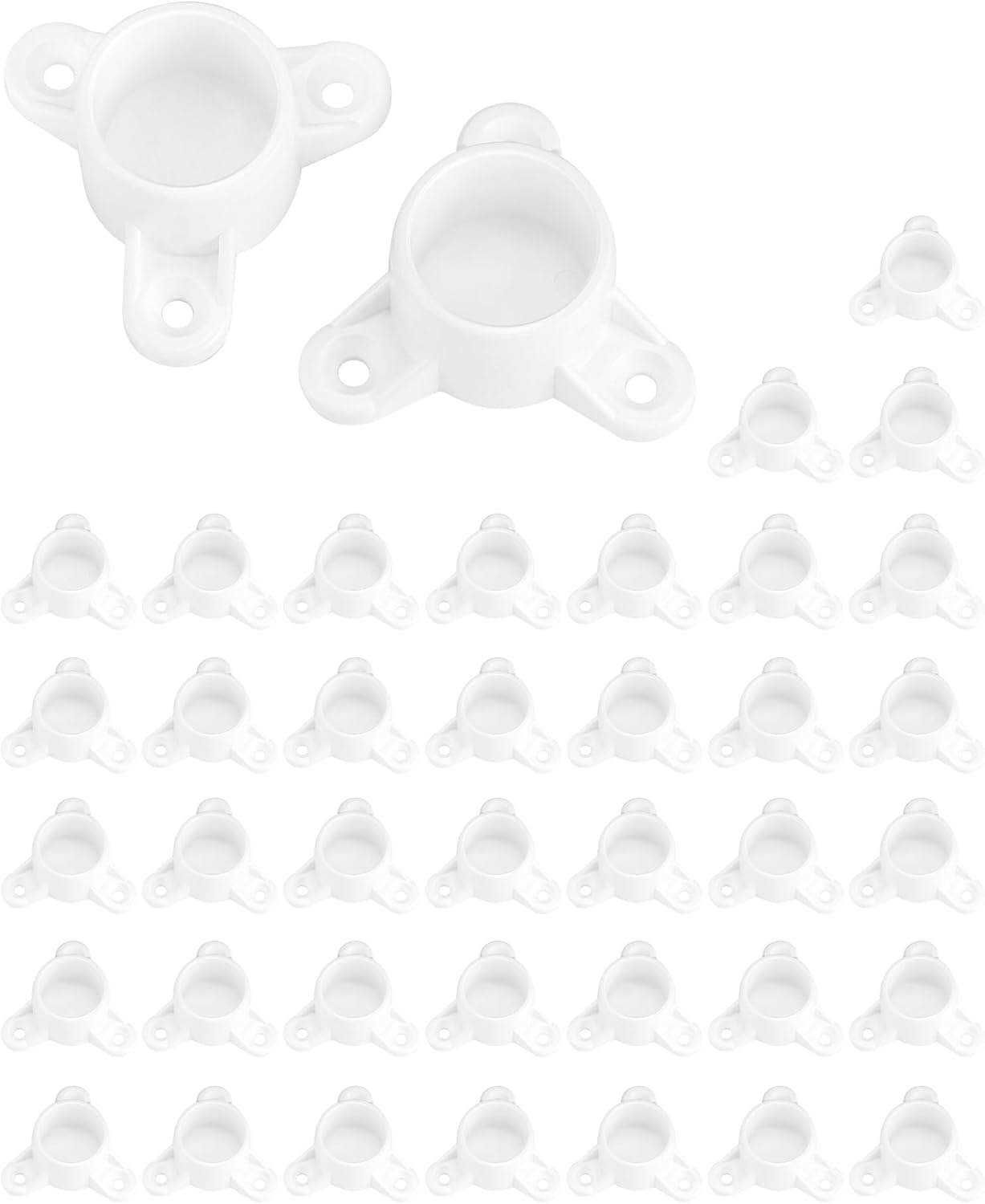 Amazon.com: QWORK PVC Table Cap, 40 Pcs 3/4 Inch PVC Cap, Table Screw ...