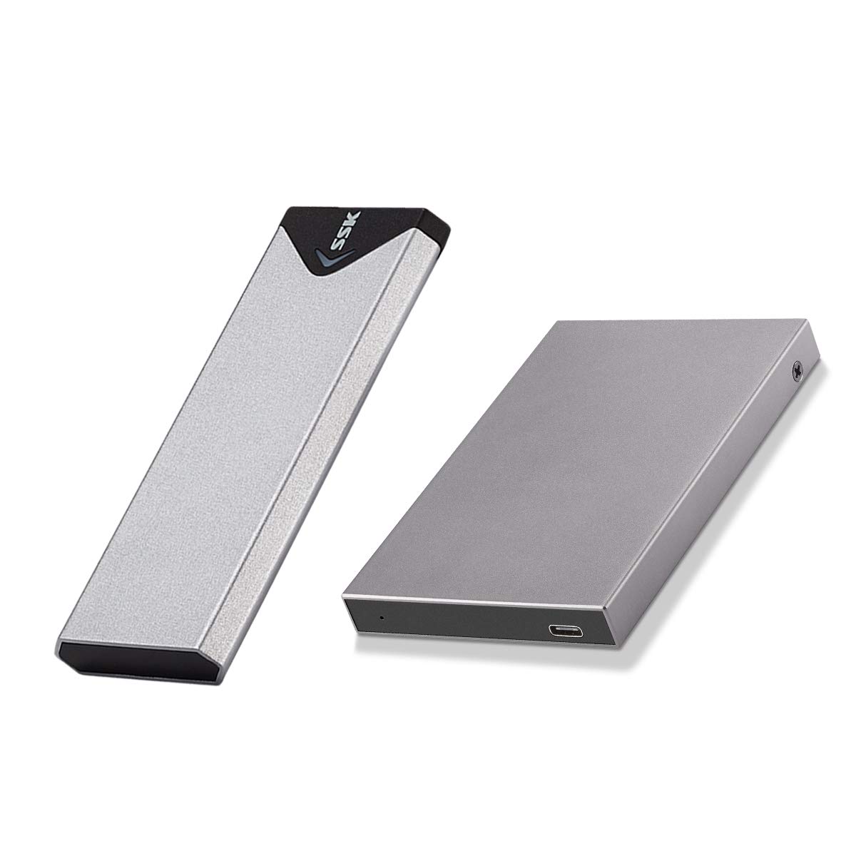 Buy Bundles SSK Aluminum 2.5-inch USB C to SATA External Hard Drive ...