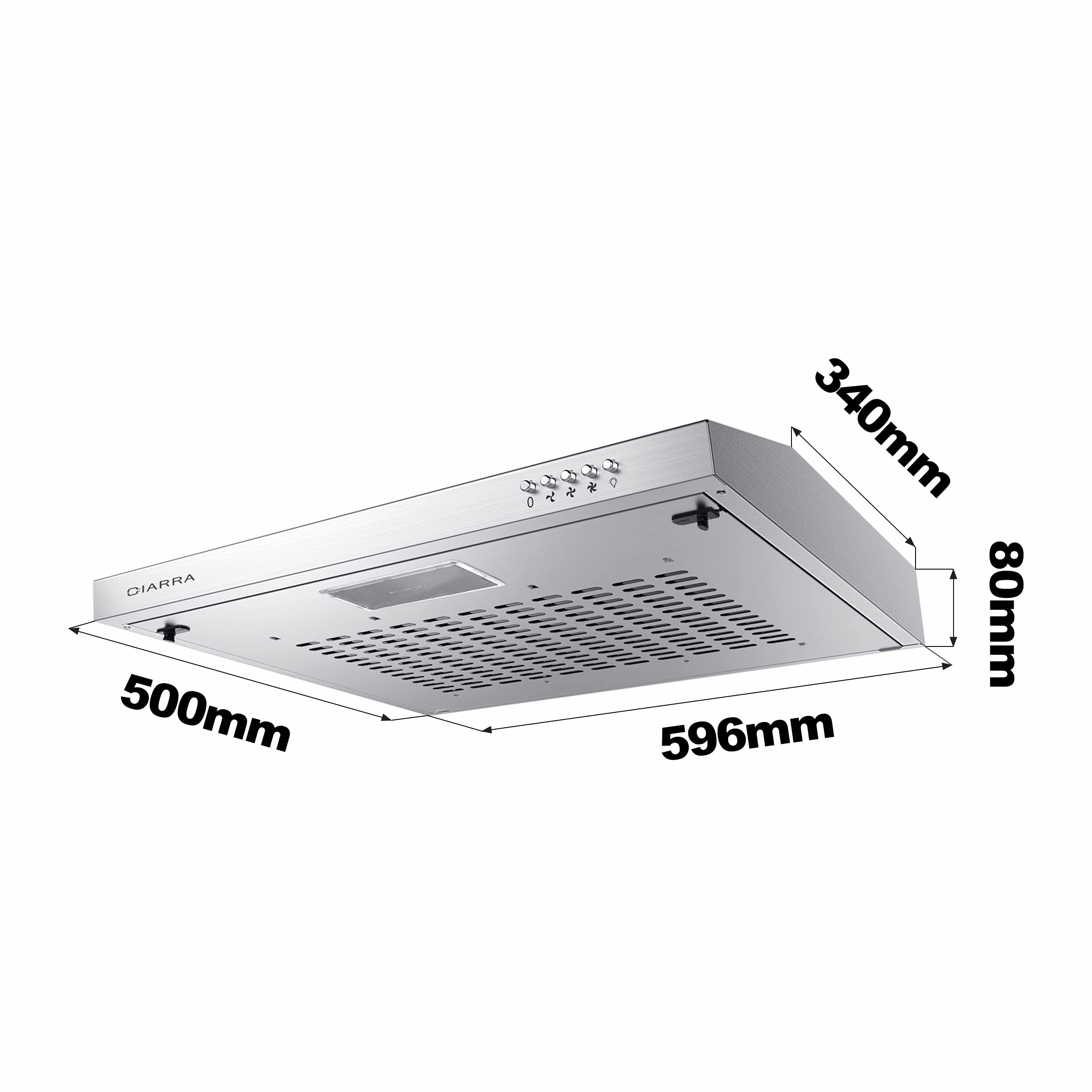 Buy CIARRA 60cm Visor Cooker Hood Undercabinet Hoods Stainless Steel ...