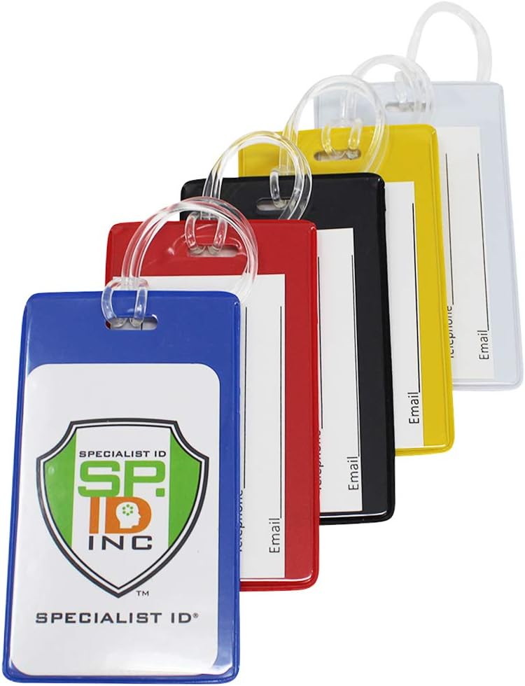 Amazon.com : 25 Pack - Bright Backpack ID Luggage Tags for Student ...