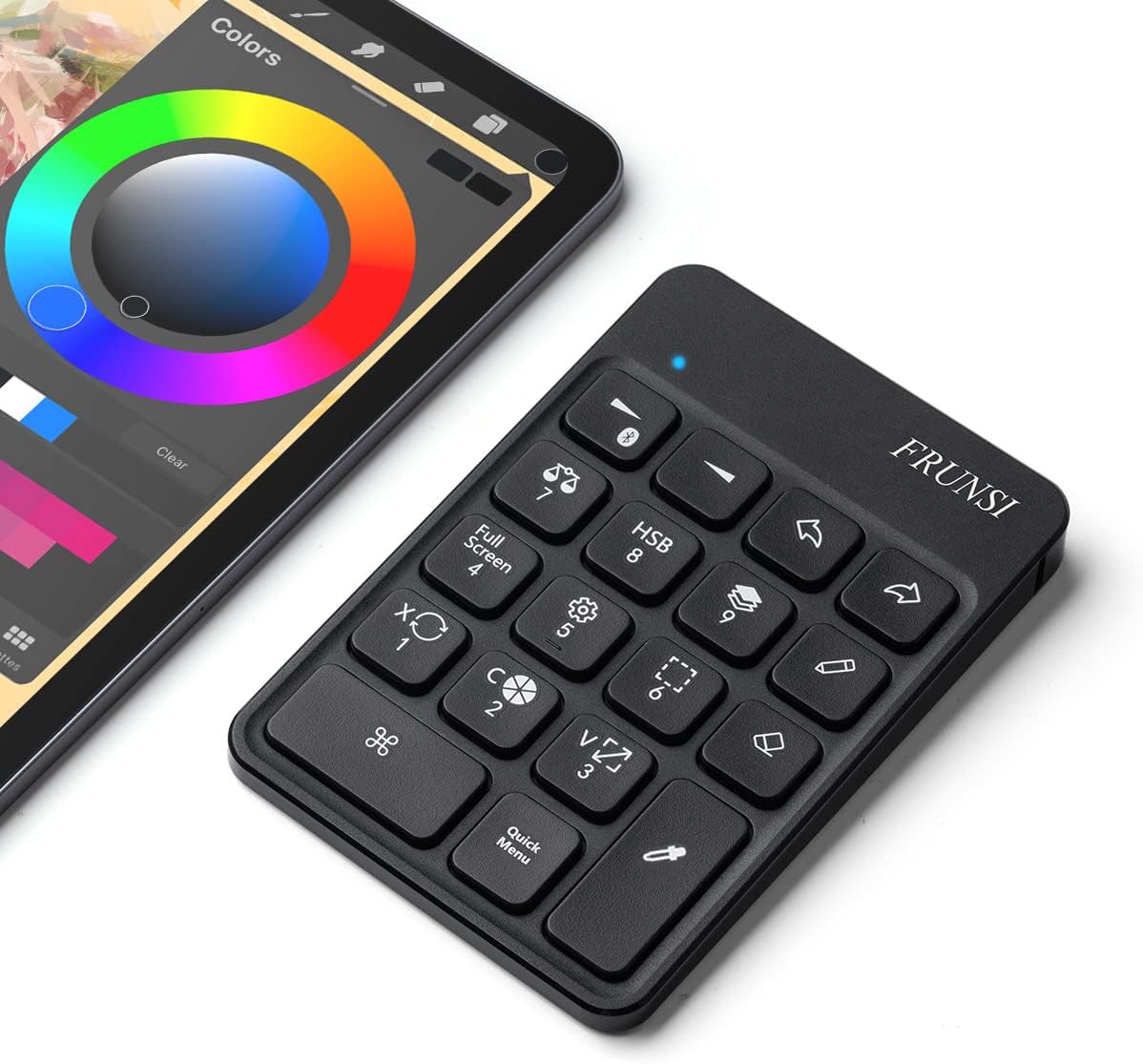 Frunsi Wireless Keyboard for Procreate, Bluetooth Drawing Keyboard for ...