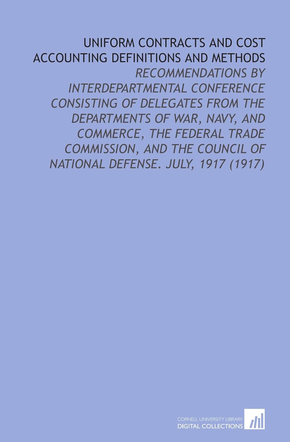 Amazon.com: Uniform Contracts and Cost Accounting Definitions and ...