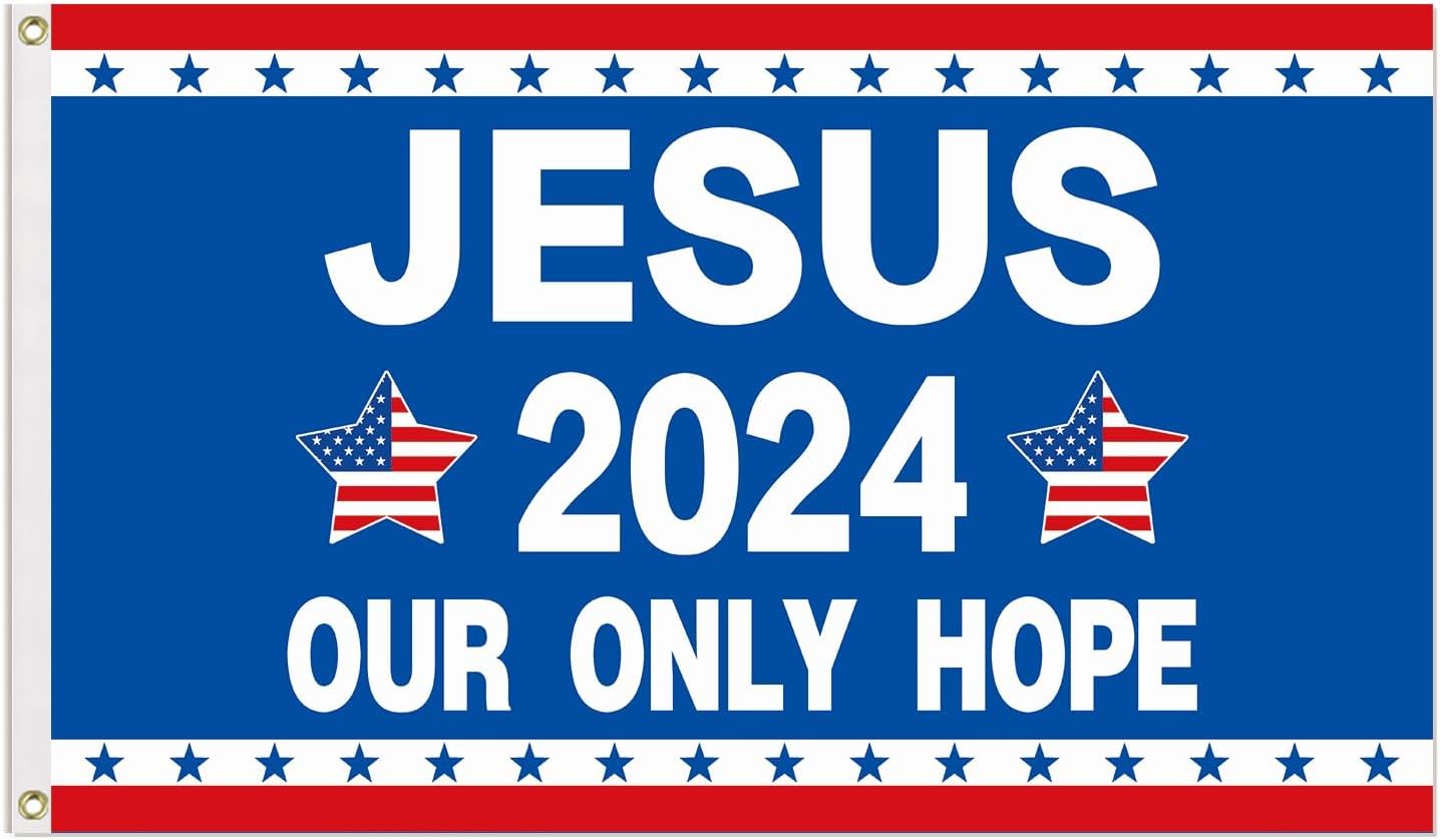 Amazon.com : Jesus Flag Jesus 2024 Flag 3x5 Ft Double Sided Jseus Our ...