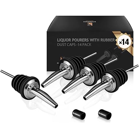 Amazon.com: AOZITA 12 Pack Stainless Steel Classic Bottle Pourers ...