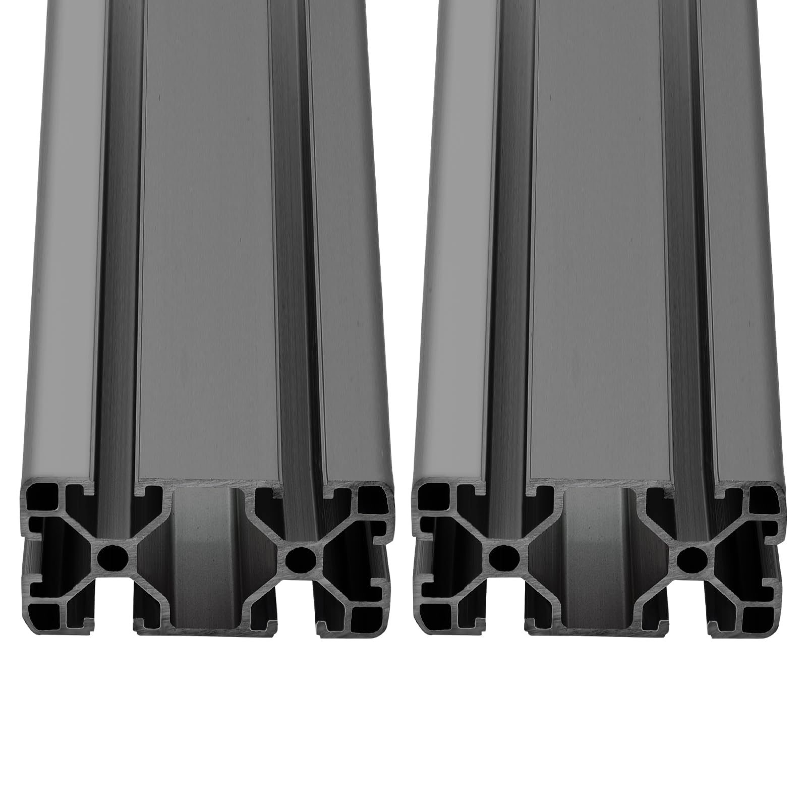 48" Aluminum Extrusion Profile Black 4080 T-Slot, European Standard ...