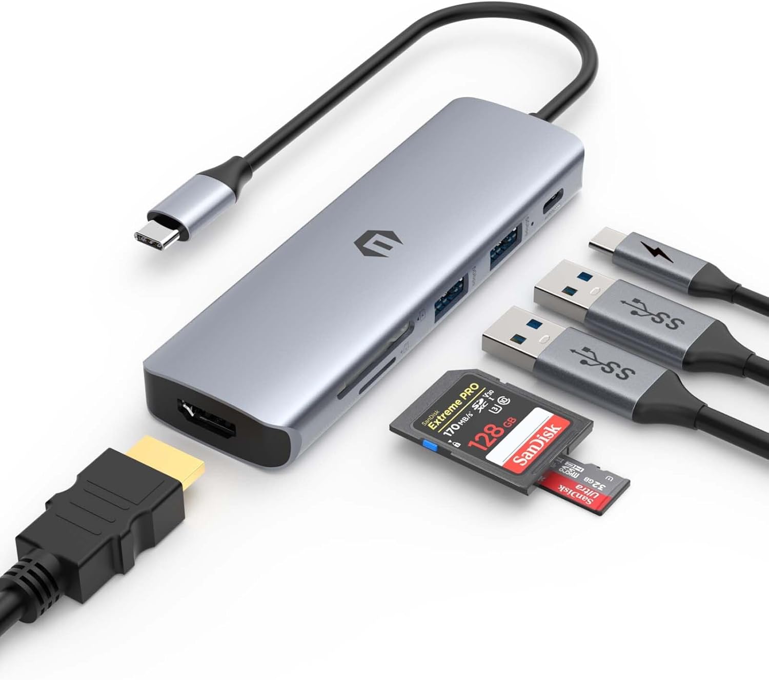 Amazon.com: TOTU USB C Adapter, Docking Station 6 in 1 with 4K HDMI ...