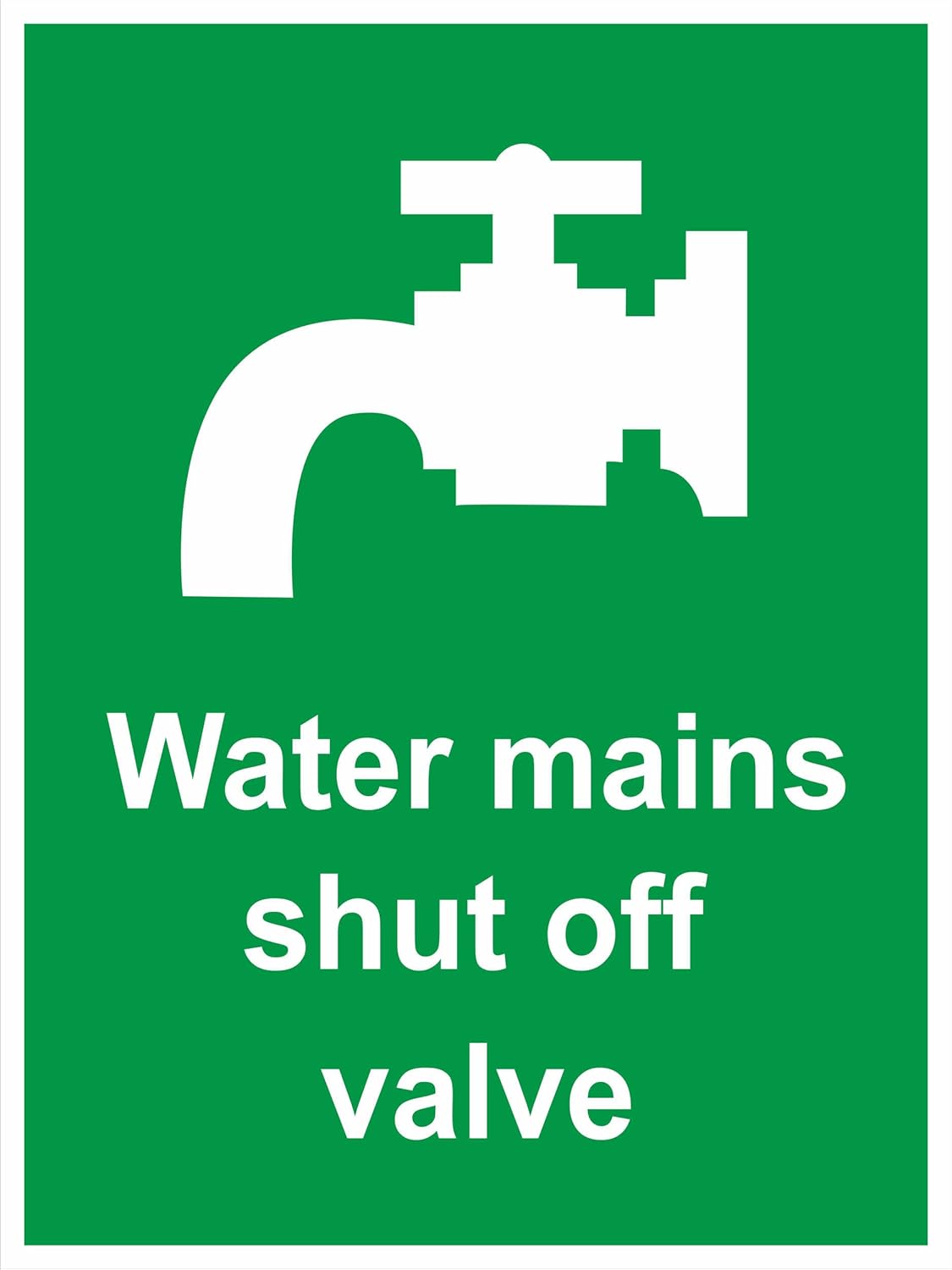 Kiwistar - Rigid - Sign - 20x15cm - Water Mains Shut Off Valve Sign ...
