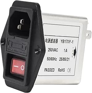 ICE Socket Power Filter 220V Anti-Interference AC Switch Fuse Indicator ...