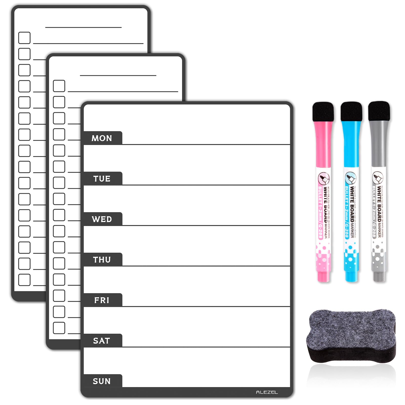 Snapklik.com : ALEZEL Weekly Dry Erase Board For Fridge, Magnetic Meal ...