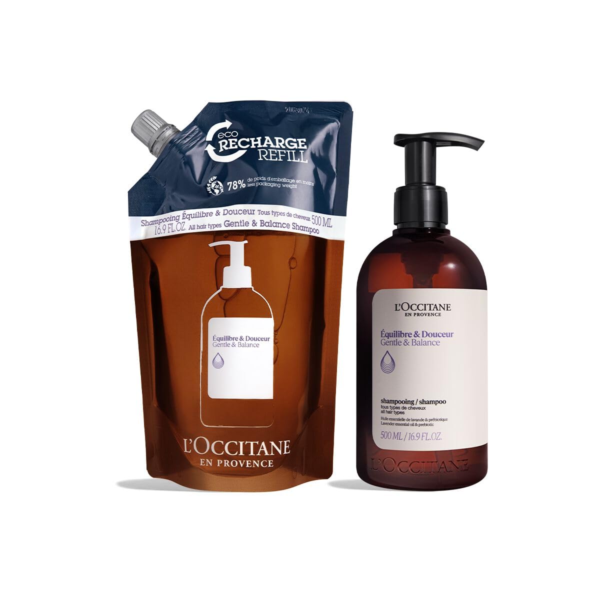 Amazon.com : L'Occitane Gentle & Balance Shampoo + Refill : Beauty ...
