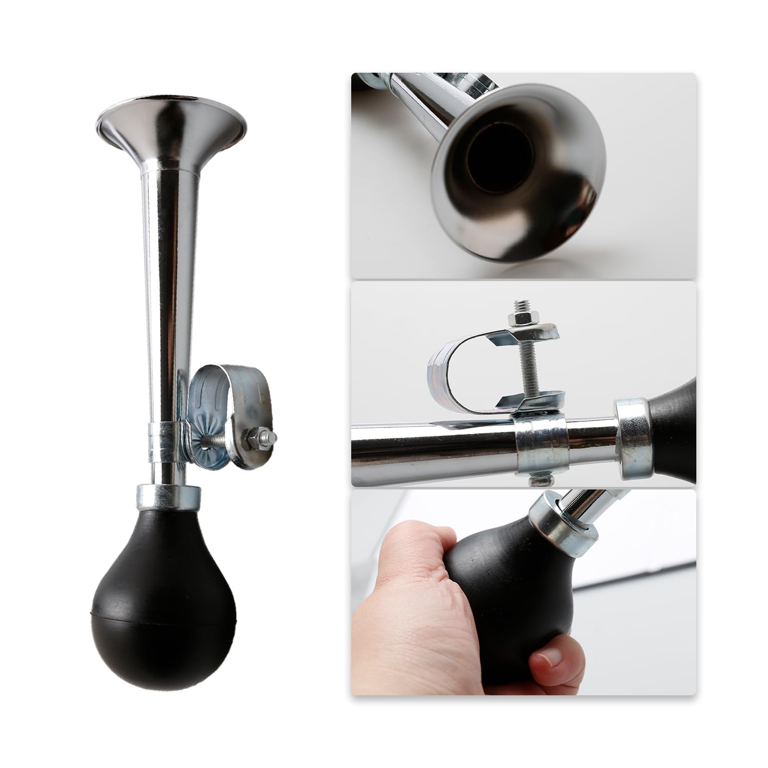 Rumyve Portable Bike Horn,Horn Vintage Harlequin Classic Vintage Metal ...