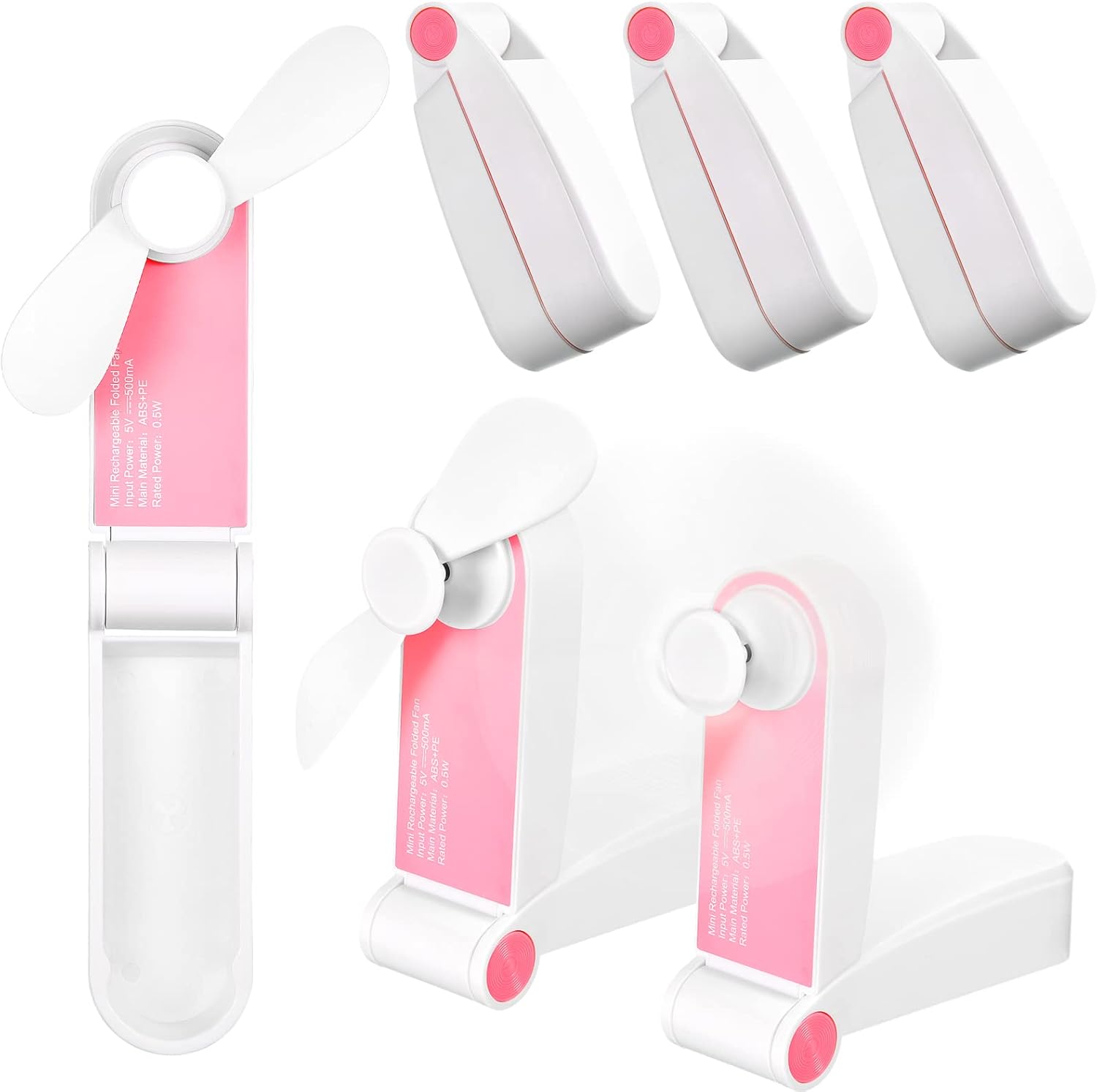 Amazon.com: 3 Pack Portable Pocket Handheld Fans Mini Foldable Personal ...