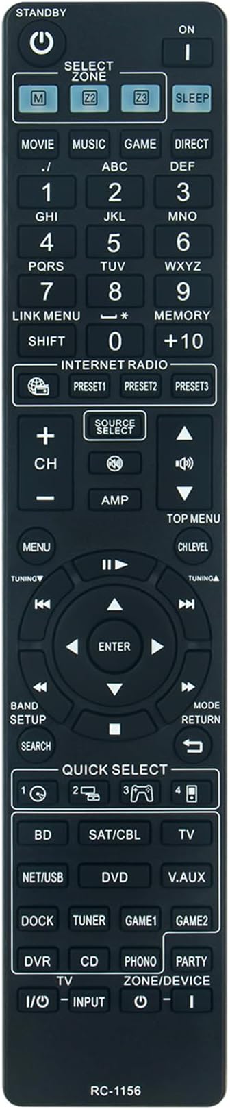 Amazon.com: Universal Replacement Remote Control Compatible for Denon ...