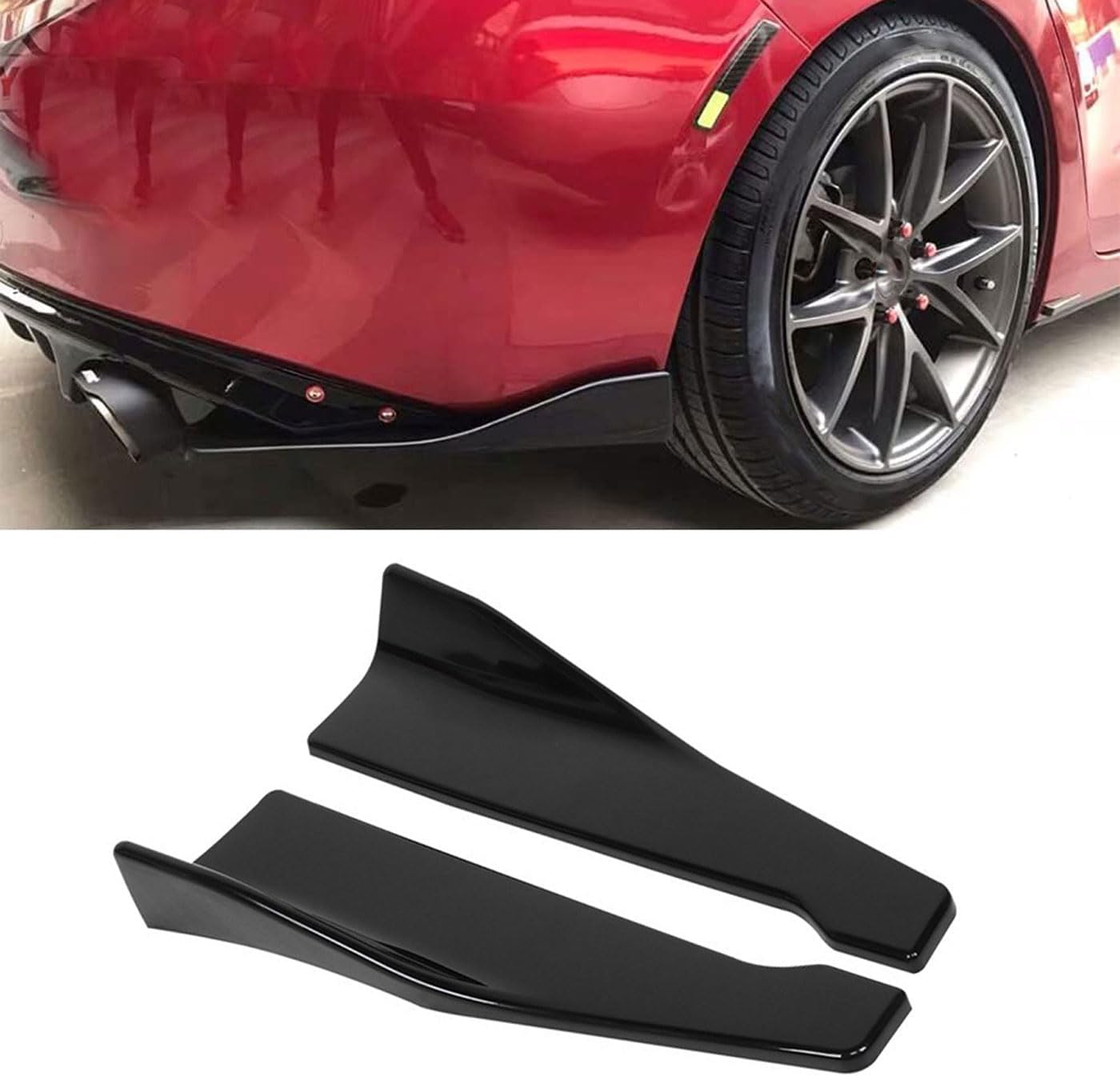 2 Pcs Car Rear Bumper Lip Spoiler for VW Golf VI Plus 2008 2009 2010 ...