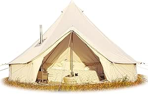 glamcamp Bell Tent 100% Cotton Canvas Waterproof Large Tents for Family ...