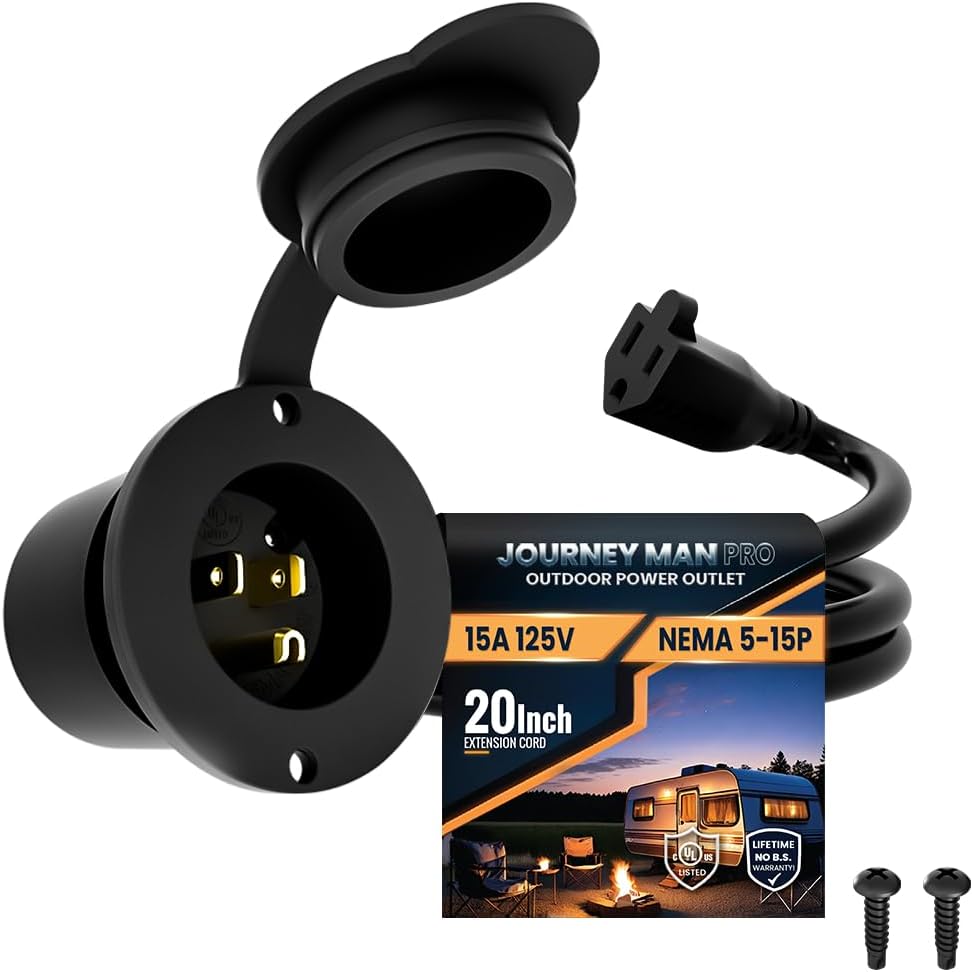 Amazon.com: 15 Amp AC Power Inlet Port Charger Plug, by Journeyman-Pro ...