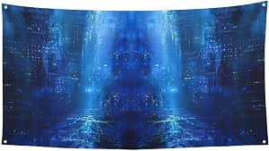 Amazon.com: the Blue Binary Print Banner Props Birthday Party ...